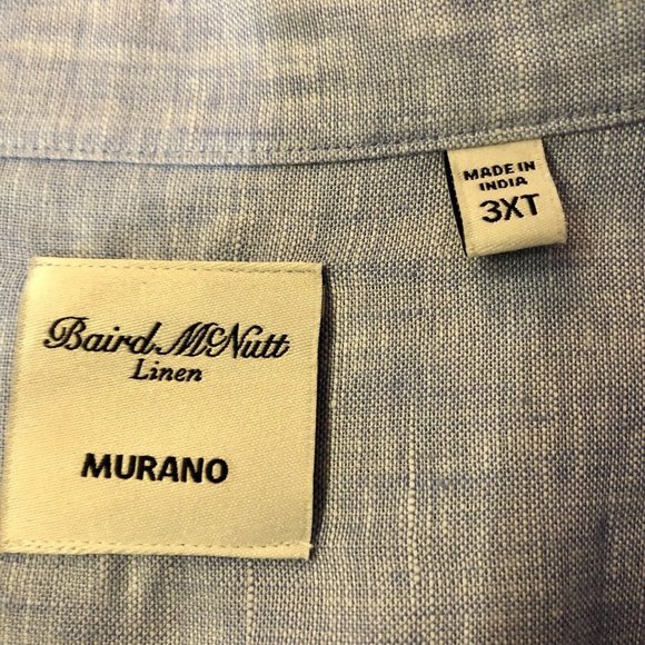 Murano | Shirts | Baird Mcnutt Linen Murano Shirt Mens 3xt Tall Used ...